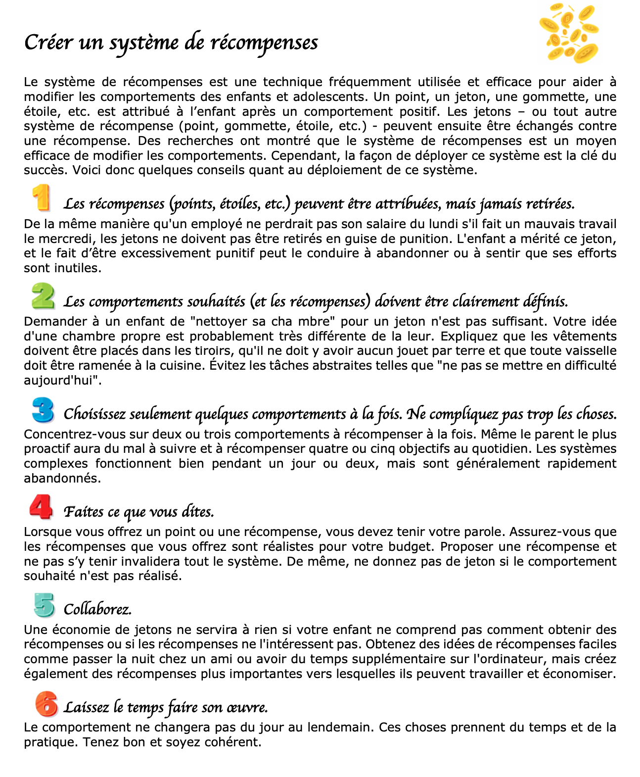 TCC | Créer un système de récompenses : 6 conseils pratiques | PDF