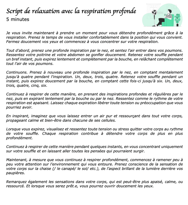 Script de relaxation guidée | Technique de visualisation [PDF]