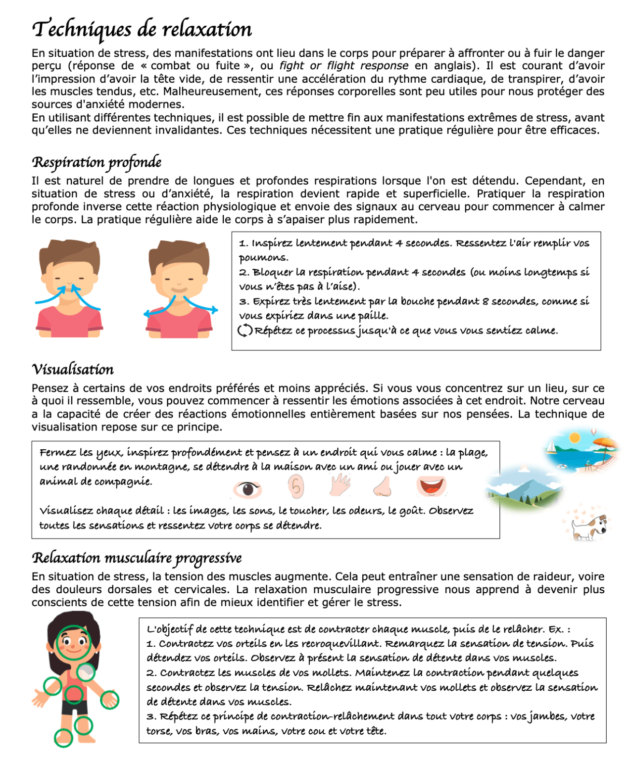 Script de relaxation guidée | Technique de visualisation [PDF]