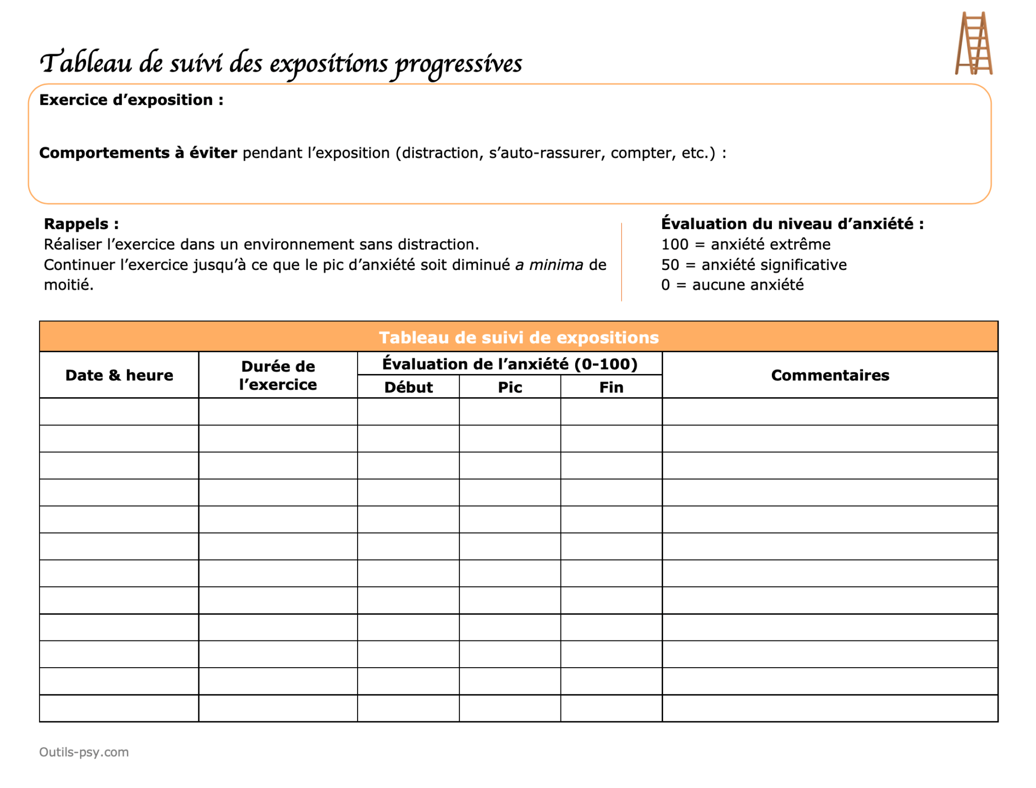 Exercices de thérapie cognitivo-comportementale (TCC) | PDF
