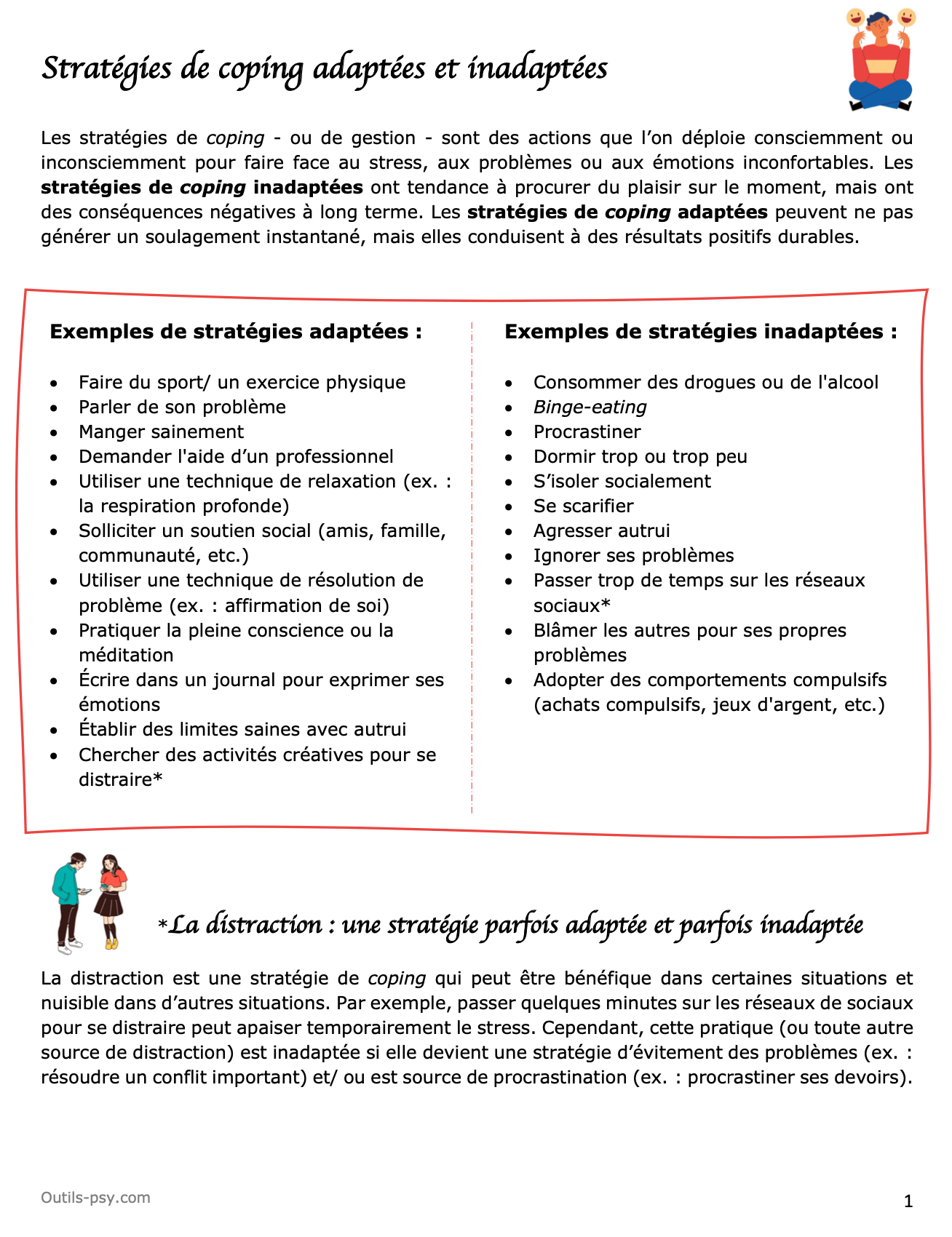 Exercices de thérapie cognitivo-comportementale (TCC) | PDF