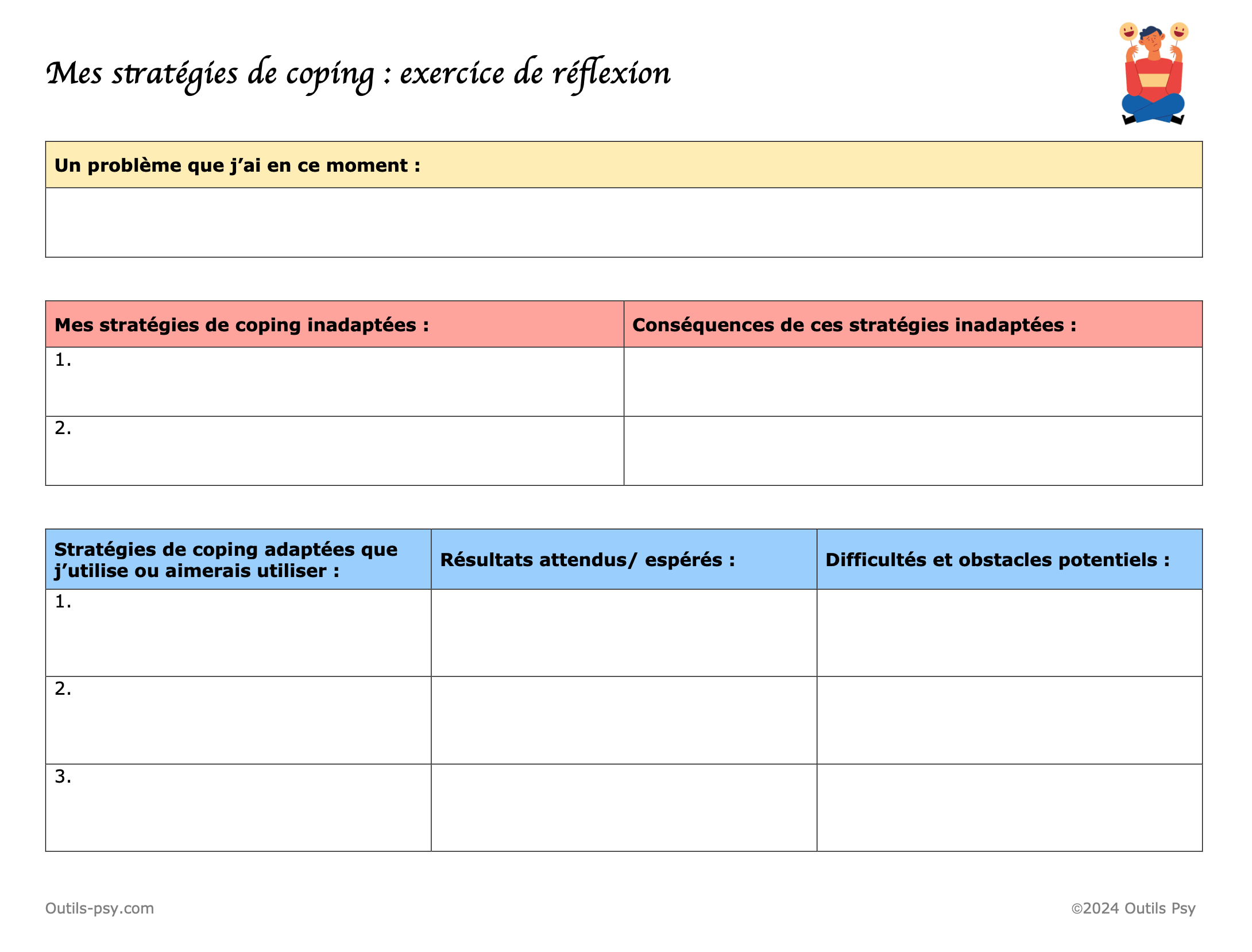 Mes stratégies de coping : exercice de réflexion [PDF]